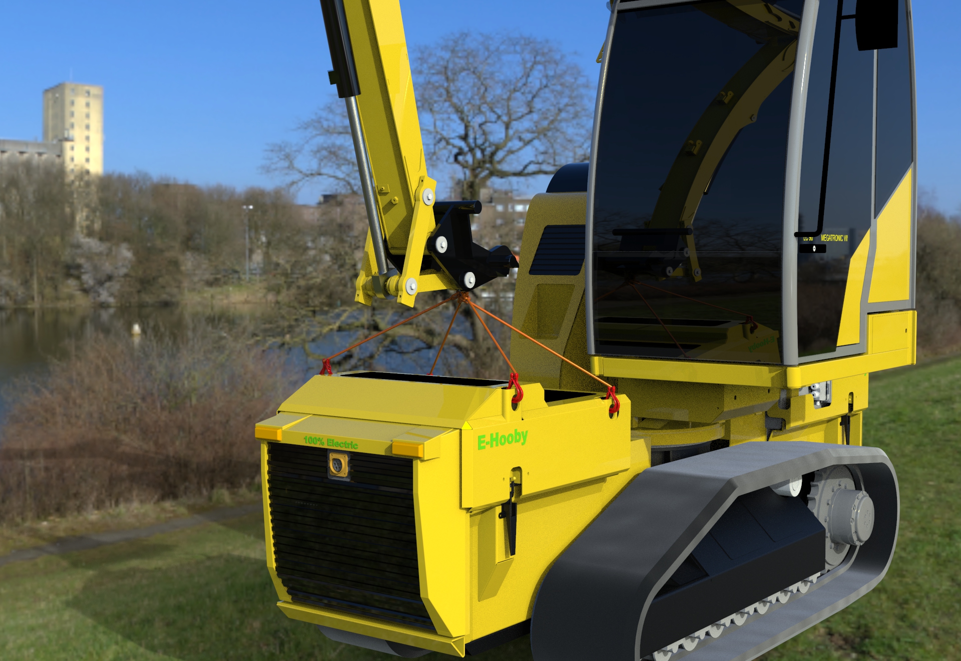 Hobelman werkt aan elektrische Hooby-slotenreiniger | Tuin en Park Techniek